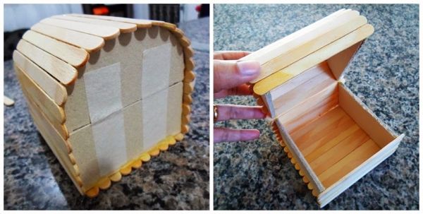 Como Fazer Baú com Palitos de Picolé Reciclados
